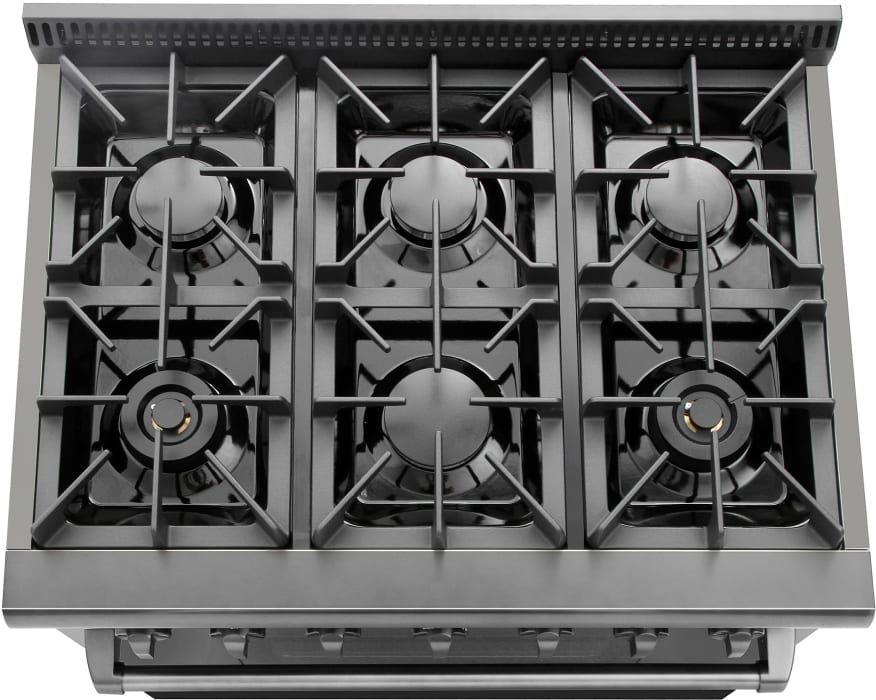Thor Kitchen HRG3618BS 36 Inch Pro-Style Freestanding Gas Range with 5. ...