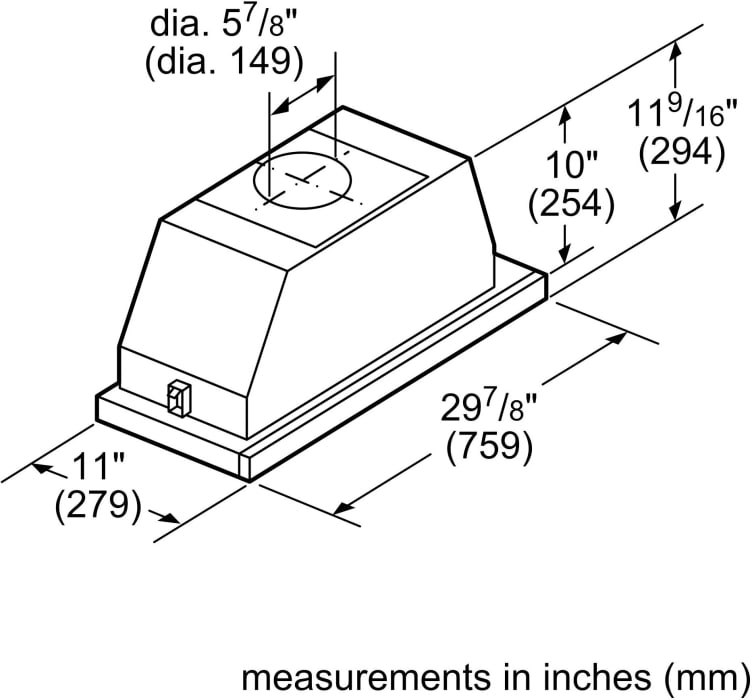 Bosch HUI50351UC 30 Inch Under Cabinet Range Hood with 3-Speed/300 CFM ...