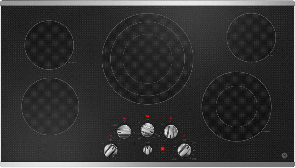 GE JEP5036STSS 36 Inch Electric Cooktop with 5 Elements, Smooth Glass ...