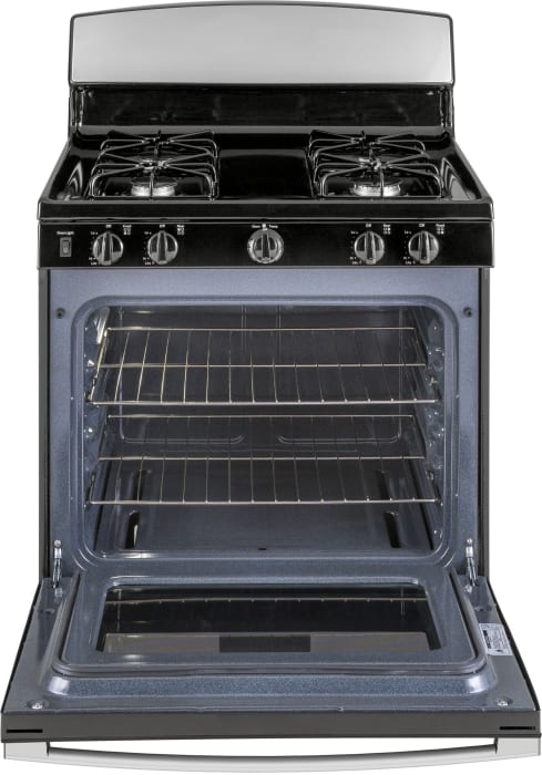 GE JGBS30RETSS 30 Inch Freestanding Gas Range with 4 Sealed Burners, 4. ...