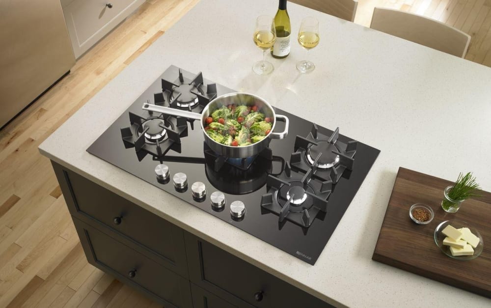 JennAir JGC2536EB 36 Inch Gas Cooktop with 5 Sealed Burners, Ceramic ...