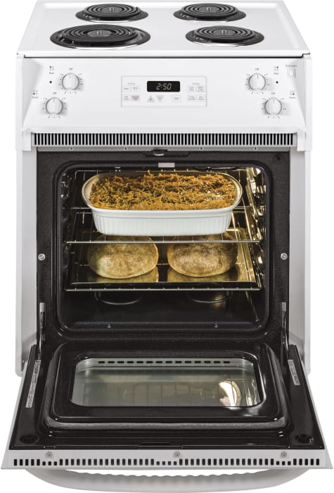 GE JM250DTWW 27 Inch Drop-in Electric Range with 4 Coil Burners, 3.0 cu ...