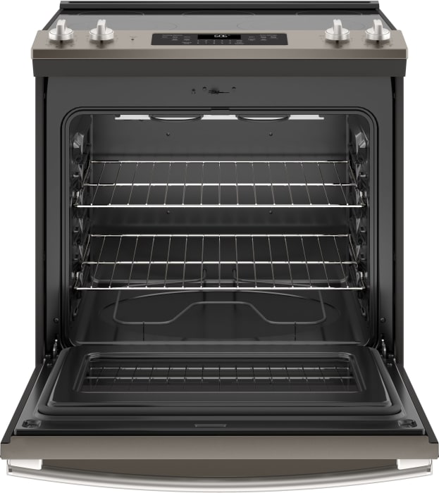 GE JS645ELES 30 Inch Slide-In Electric Range with 4 Radiant Elements, 5 ...