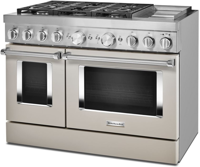 KitchenAid KFDC558JMH 48 Freestanding Dual Fuel Smart Range with 6 ...
