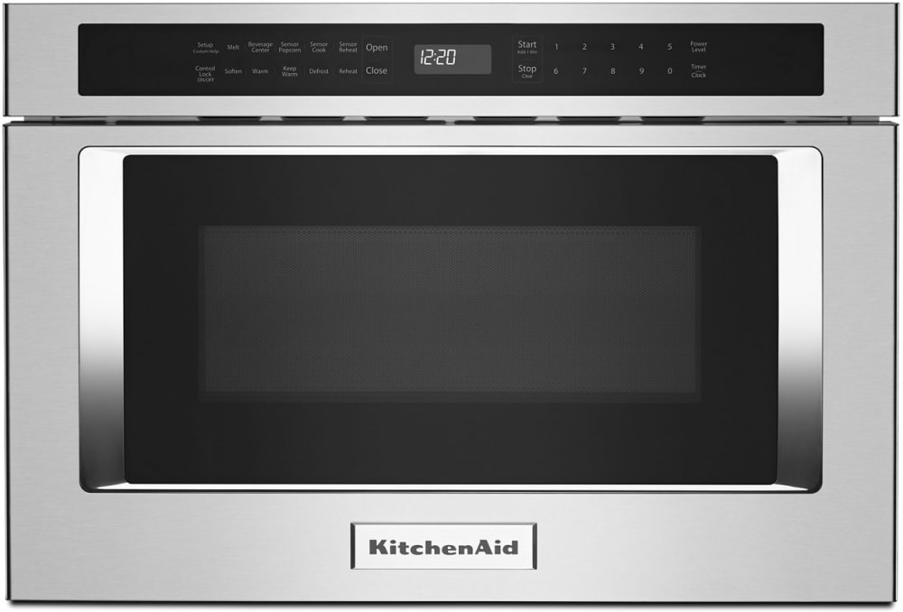 KitchenAid KMBD104GSS 24 Inch Under-Counter Microwave Drawer with 1.2 ...