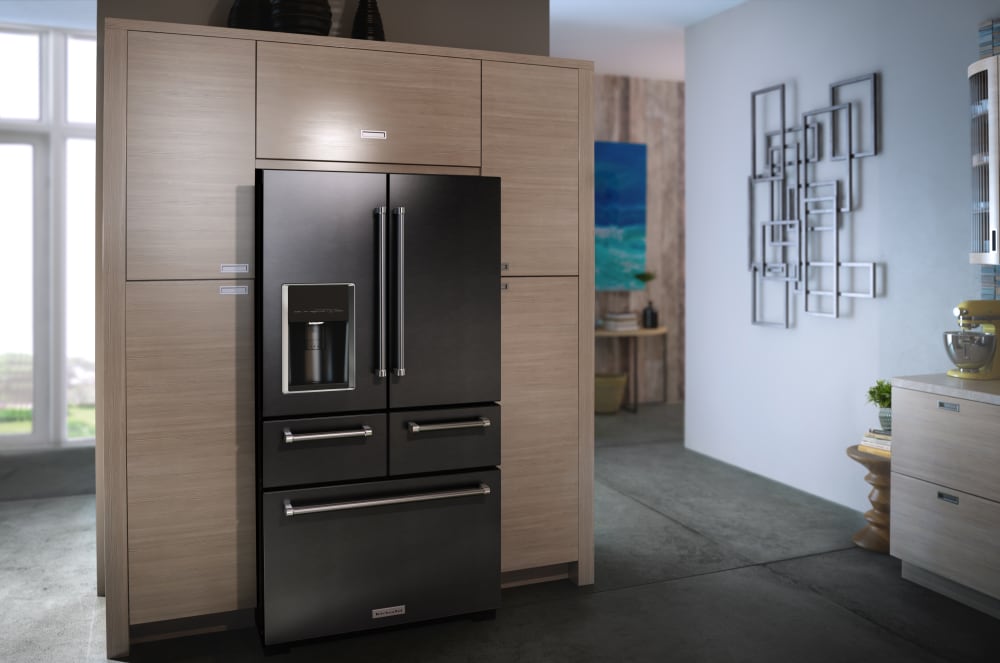 KitchenAid KRMF706EBS 36 Inch Freestanding 5-Door French Door ...