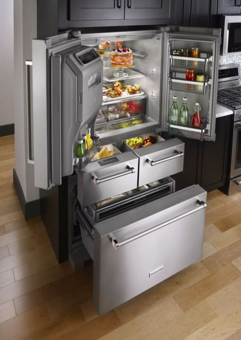 KitchenAid KRMF706ESS 36 Inch Freestanding 5-Door French Door ...