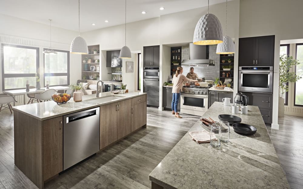 KitchenAid KVWC956KSS 36 Inch Wall Mount Canopy Range Hood with Four ...