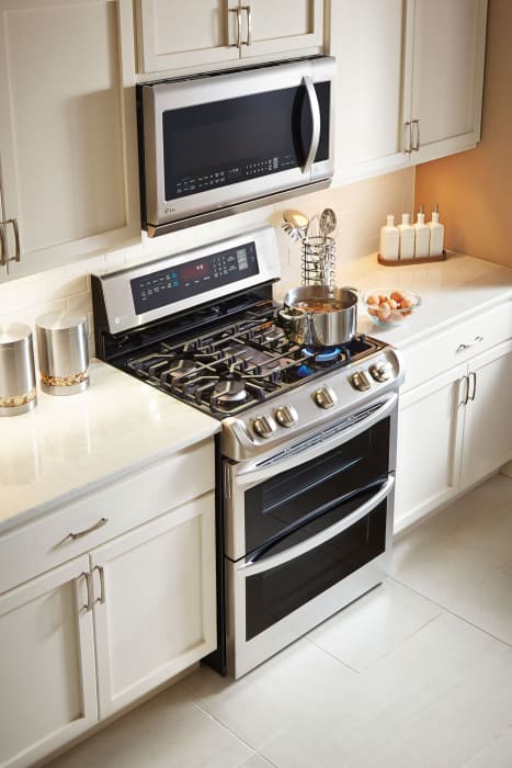 LG LDG4313ST 30 Inch Double Oven Gas Range with 5 Sealed Burners, 6.9 ...