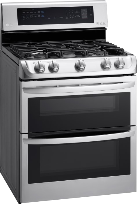 LG LDG4313ST 30 Inch Double Oven Gas Range with 5 Sealed Burners, 6.9 ...