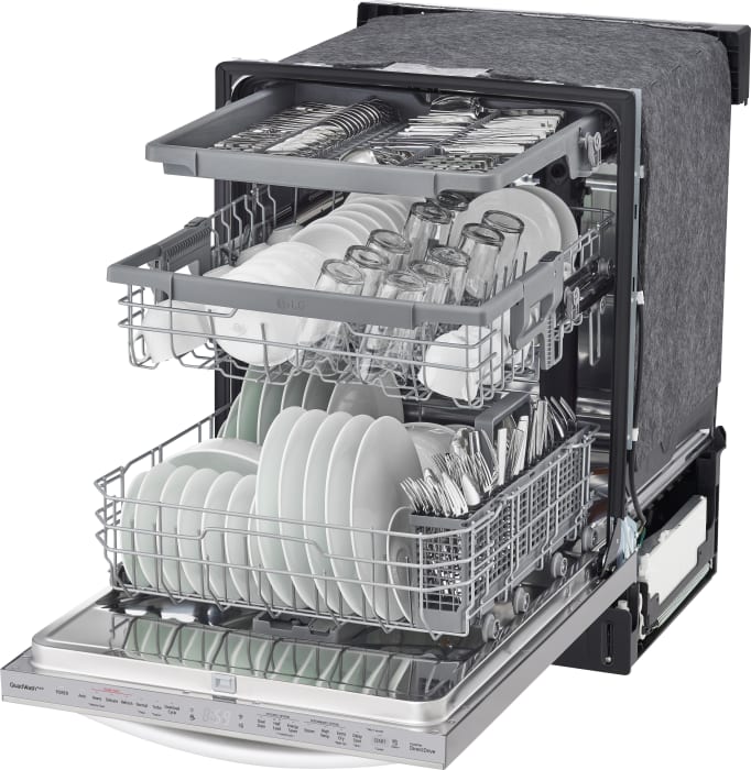 LG LDTS5552S 24 Inch Fully Integrated Smart Dishwasher with 15 Place ...