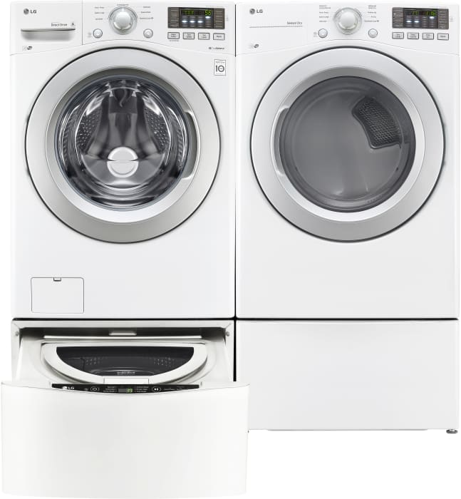 LG WM3170CW 27 Inch 4.3 cu. ft. Front Load Washer with 7 Wash Cycles ...
