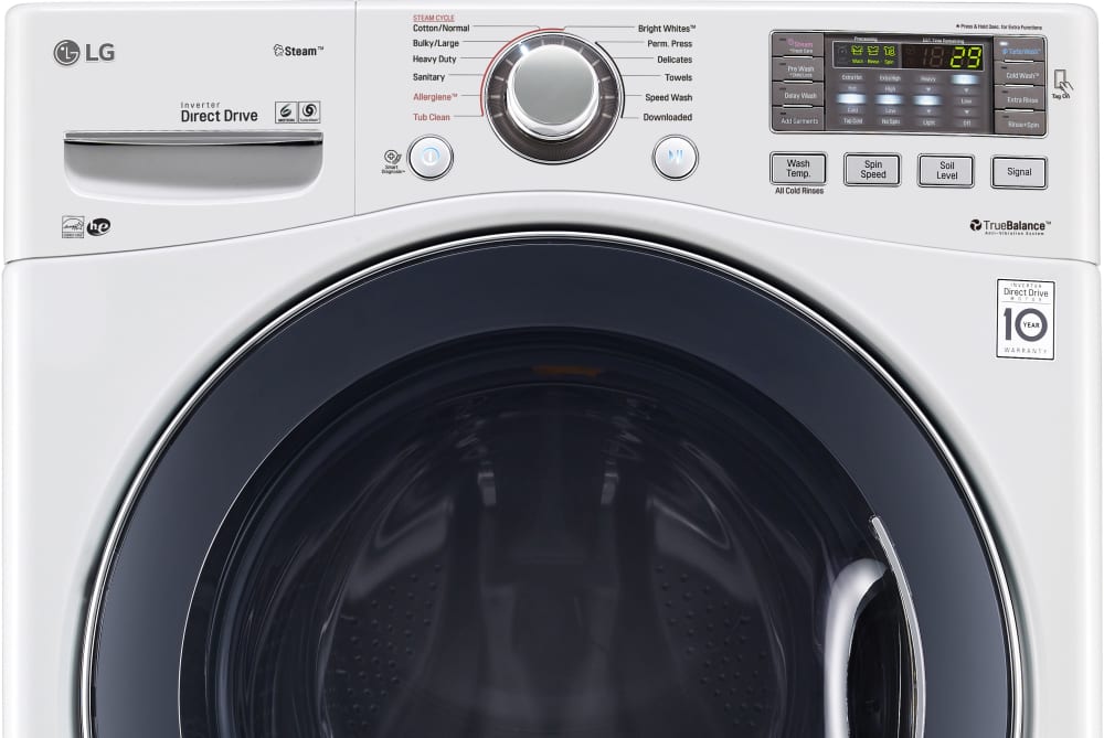 LG WM3770HWA 27 Inch Front Load Washer with Steam, TurboWash ...