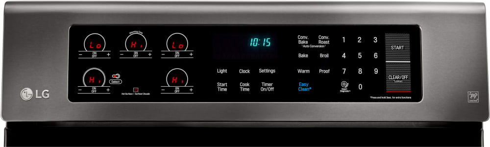 LG LRE3061BD 30 Inch Electric Range with True Convection, Power Burner ...