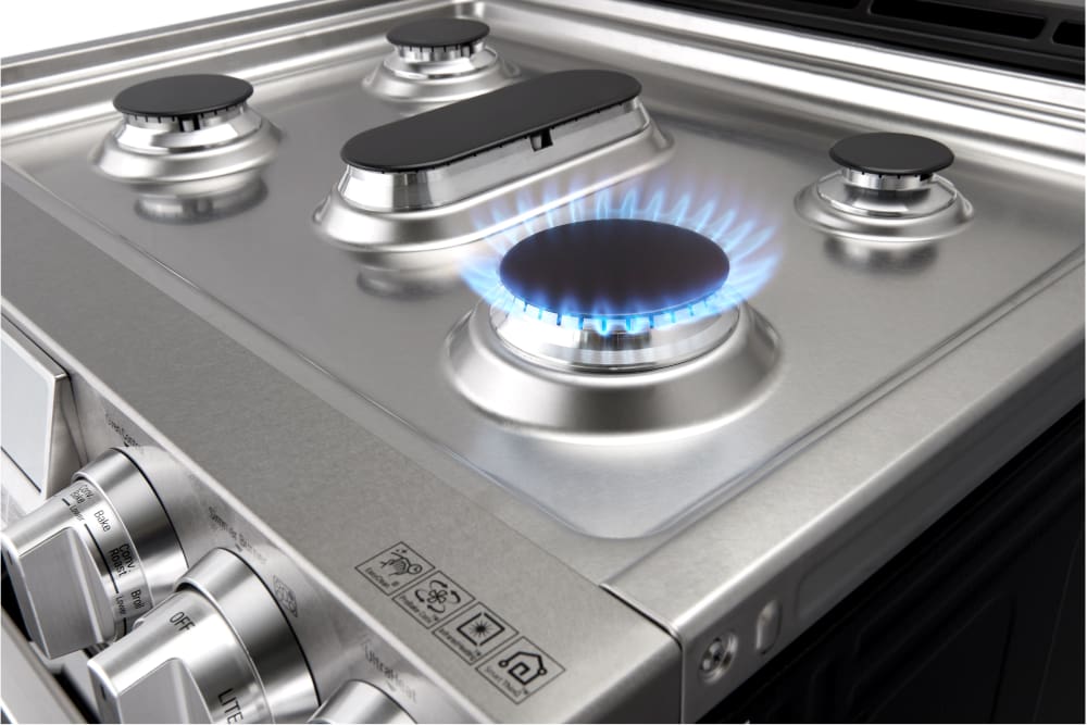 LG LUTD4919SN 30 Inch Slide-In Dual Fuel Smart Range with 5 Sealed ...