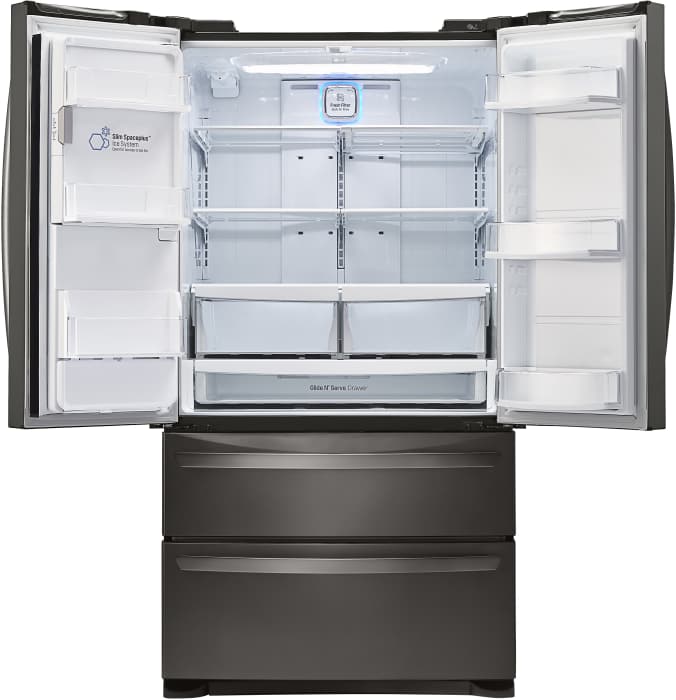 LG LMXS27626D 36 Inch 4-Door French Door Refrigerator with Glide N ...