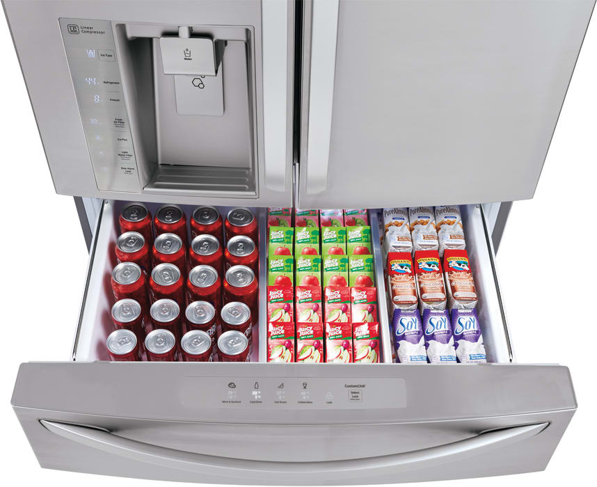 LG LMXS30776S 36 Inch 4-Door French Door Refrigerator with 29.7 cu. ft ...