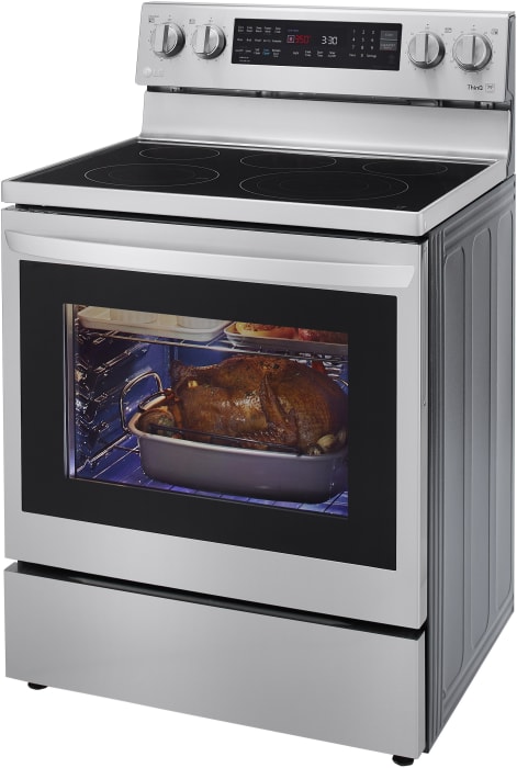 LG LREL6325F 30 Inch Electric Smart Range with 5 Radiant Elements, 6.3 ...