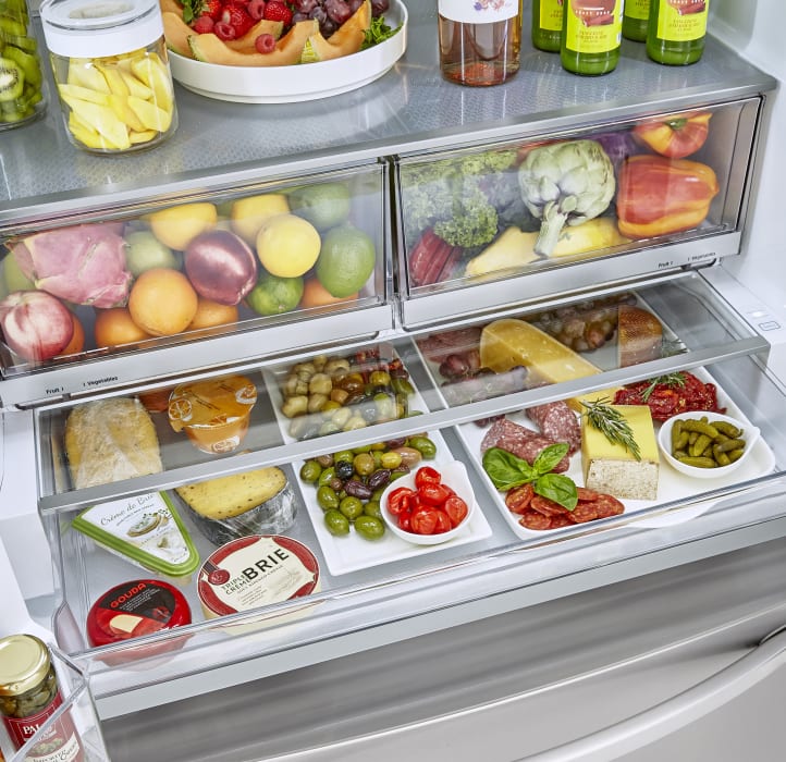 LG LRFDC2406S 36 Inch Counter Depth Smart French Door Refrigerator with ...