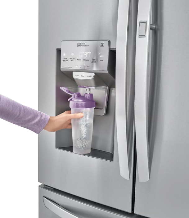 LG LRFDS3016S 36 Inch Smart French Door Craft Ice Refrigerator with 29. ...