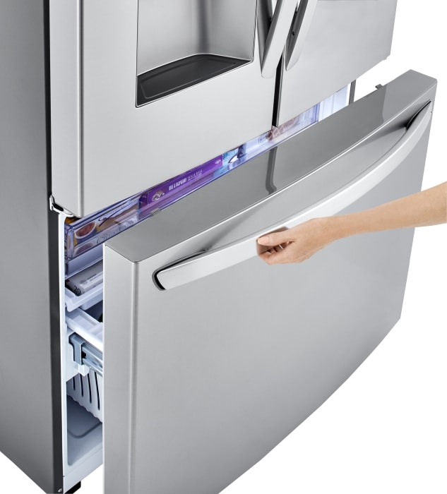 LG LRFDS3016S 36 Inch Smart French Door Craft Ice Refrigerator with 29. ...