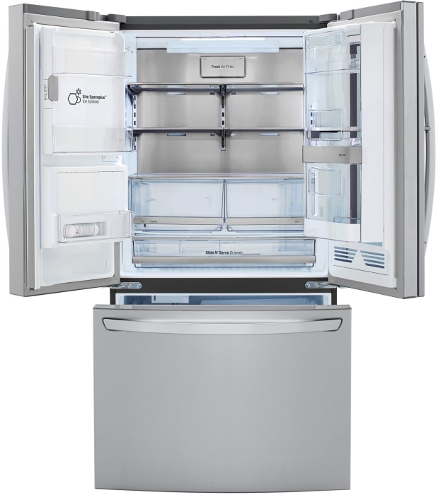 LG LRFVS3006S 36 Inch French Door Craft Ice Smart Refrigerator with 29. ...