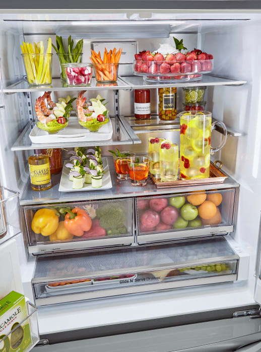 LG LRFVS3006S 36 Inch French Door Craft Ice Smart Refrigerator with 29. ...