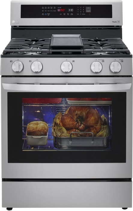 LG LRGL5825F 30 Inch Freestanding Gas Smart Range with 5 Sealed Burners ...