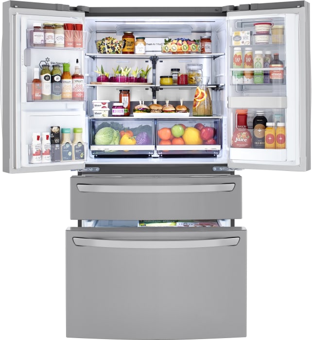 LG LRMDS3006S 36 Inch 4 Door Smart French Door Refrigerator with 29.5 ...