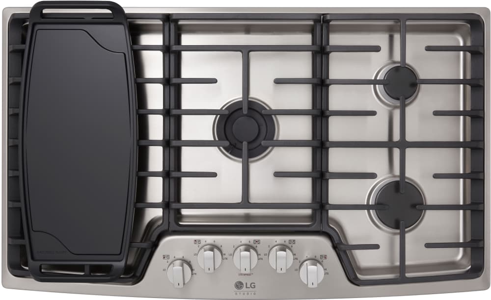 LG LSCG367ST 36 Inch Gas Cooktop with UltraHeat Burner, Simmer Burner ...
