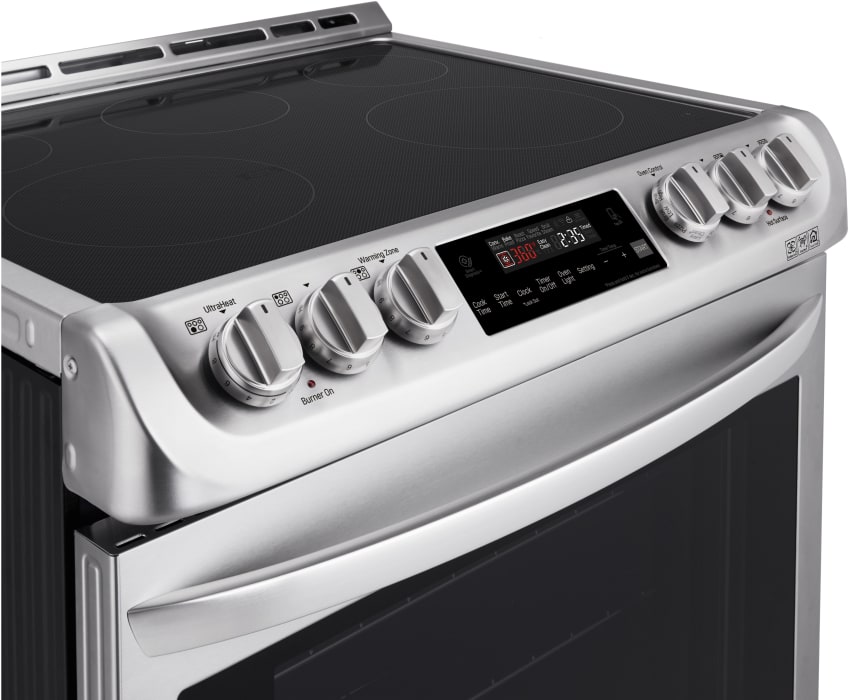 LG LSE4611ST 30 Inch Slide-In Electric Range with 5 Radiant Heating ...
