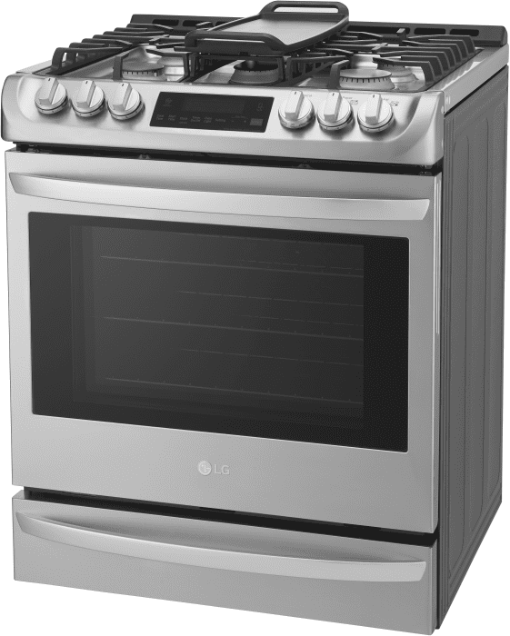 LG LSG4513ST 30 Inch Slide-in Gas Range with 5 Sealed Burners, 6.3 cu ...