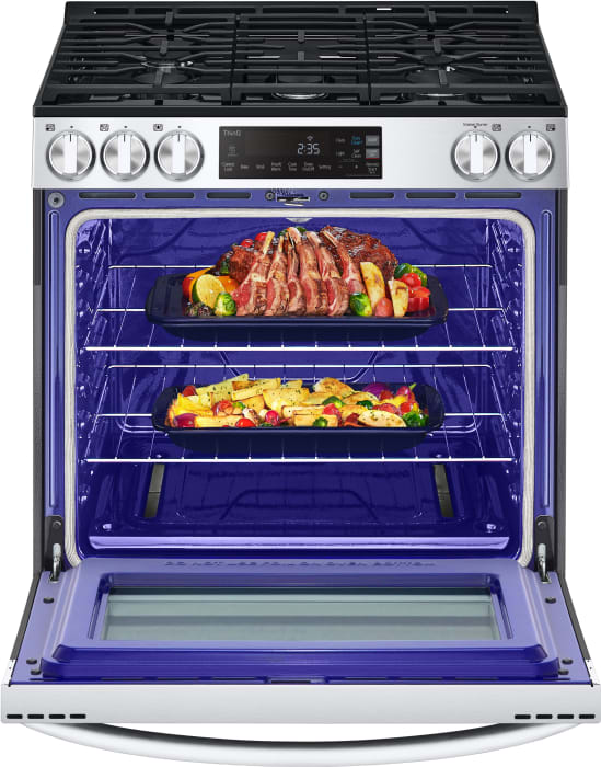 LG LSGL5831F 30 Inch Slide-In Gas Smart Range with 5 Sealed Burners, 5. ...