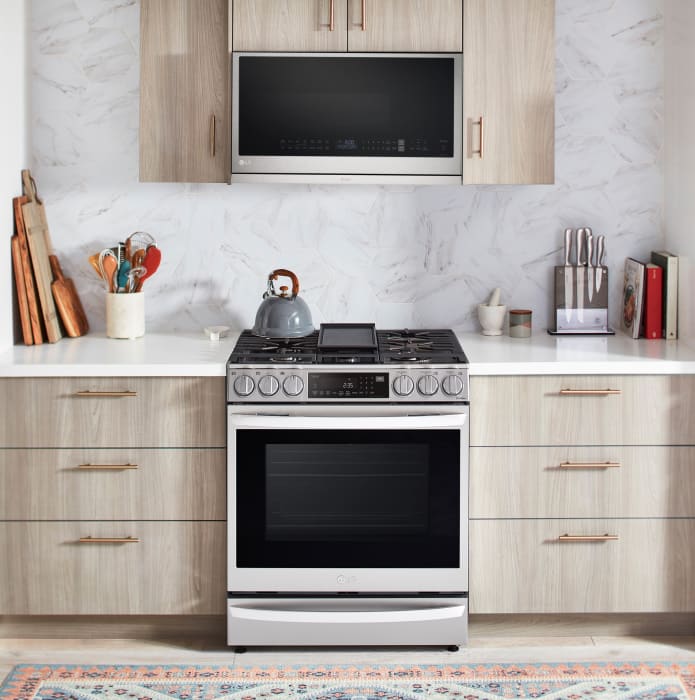LG MVEL2137F 30 Inch Over-the-Range Smart Microwave Oven with 2.1 cu ...