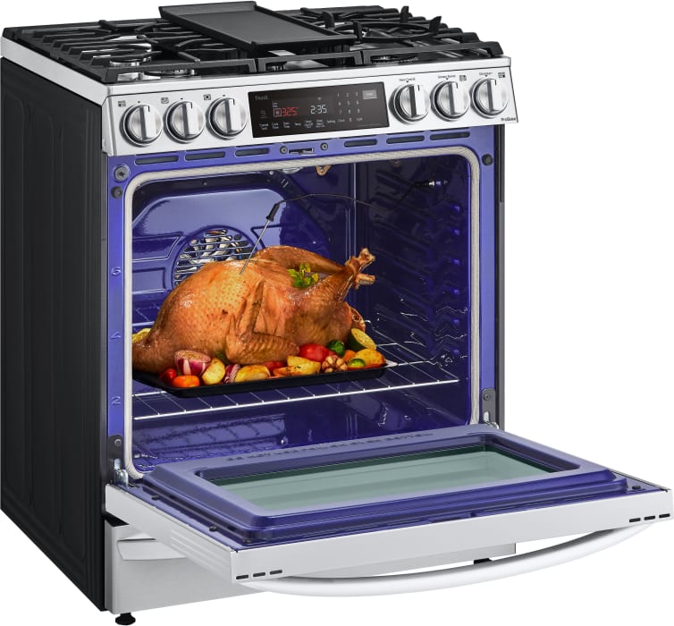 LG LSGL6337F 30 Inch Smart Instaview™ Gas Slide-In Range with 5 Sealed ...