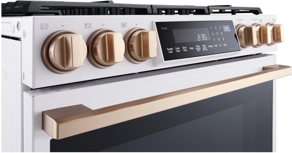 LG LSGS6338N 30 Inch Slide-In Gas Smart Range with 5 Sealed Burners, 6. ...