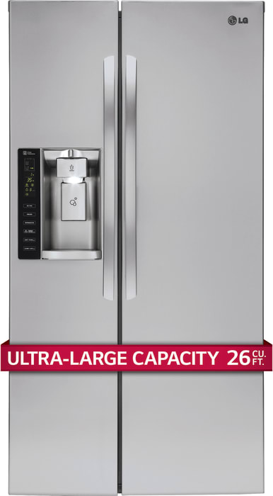 LG LSXS26326S 36 Inch Side by Side Refrigerator with 26.2 cu. ft ...