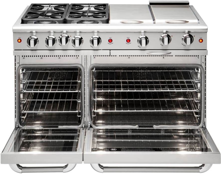 Capital MCR484BGN 48 Inch Freestanding Gas Range with 4 Sealed Burners ...