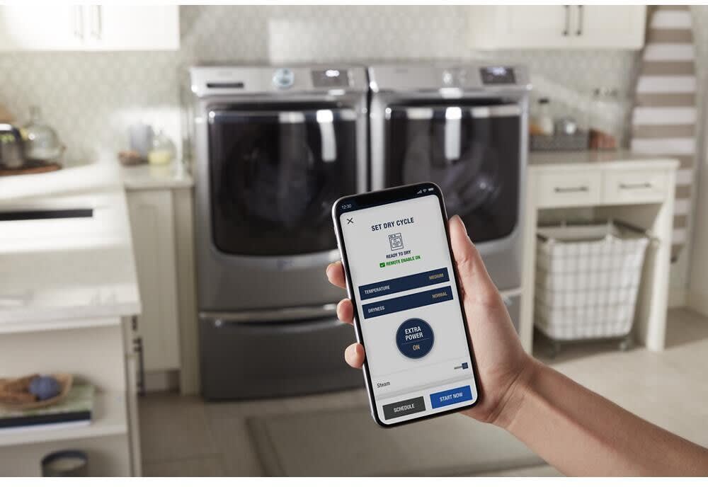 Maytag MED8630HC 27 Inch Electric Smart Dryer with 7.3 Cu. Ft. Capacity ...