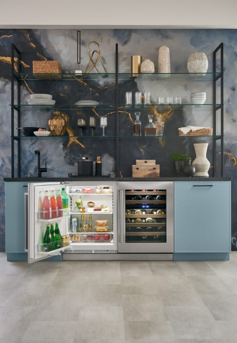 Sub-Zero DEU2450RL 24 Inch Built-In Panel Ready Smart Undercounter Refrigerator with 5.4 cu ft ...