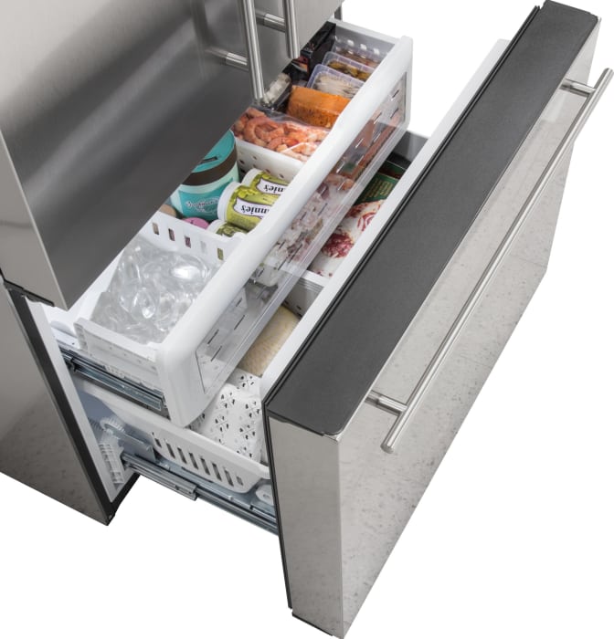 Monogram ZWE23ESHSS 36 Inch Counter Depth French Door Refrigerator with ...