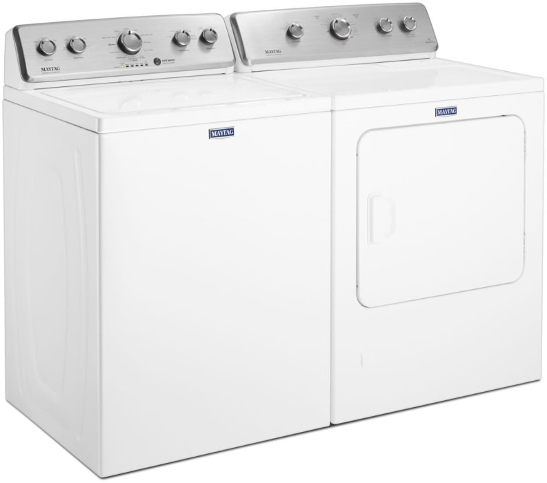 Maytag MAWADRGW465 Side-by-Side Washer & Dryer Set with Top Load Washer ...