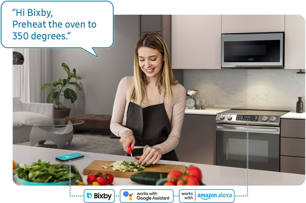 Samsung NE63B8211SS 30 Inch Slide-In Induction Smart Range with 4 ...