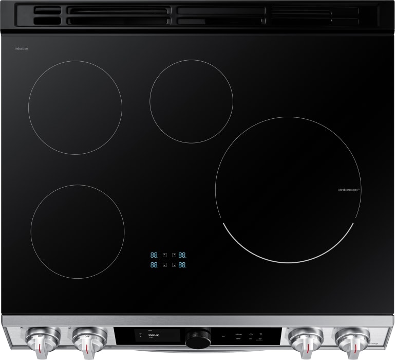 Samsung NE63T8911SS 30 Inch Slide-in Induction Smart Range with 4 ...