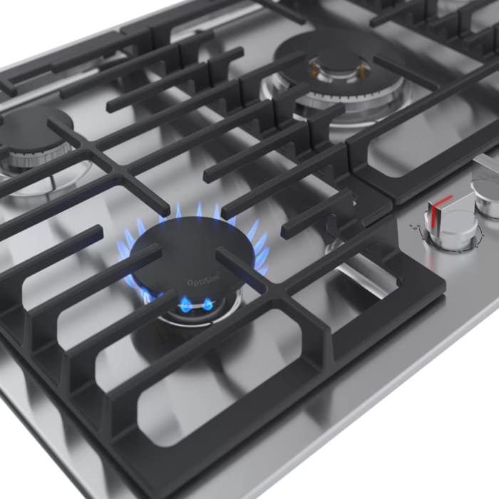 Bosch NGM8658UC 36 Inch Gas Cooktop with 5 Sealed Burners, Heavy-Duty ...