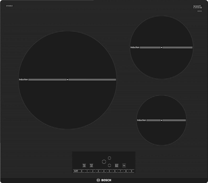Bosch NIT5460UC 24 Inch Induction Cooktop with 3 Elements, Ceramic ...