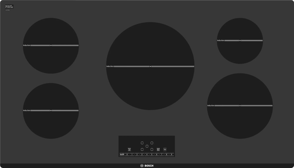Bosch NIT5660UC 36 Inch Induction Cooktop with 5 Elements, Ceramic ...