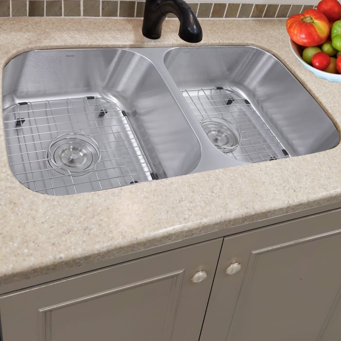 Nantucket Sinks NS10I16 32 Inch Double Bowl Undermount Kitchen Sink ...