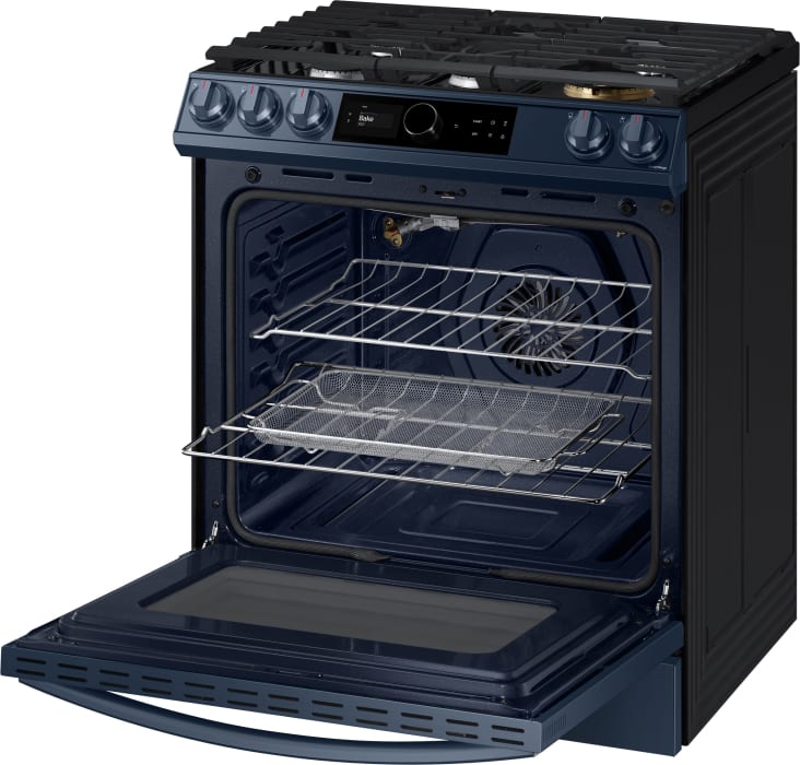 Samsung NX60A8711QN 30 Inch Slide-In Gas Smart Range with 5 Sealed ...