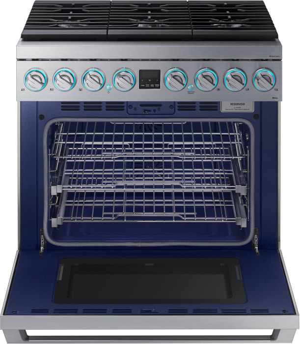 Samsung NY36R9966PS 36 Inch Smart Slide-In Dual Fuel Pro Range with 6 ...